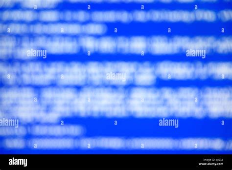 Blue Screen Of System Crash Report Defocused Background Stock Photo Alamy