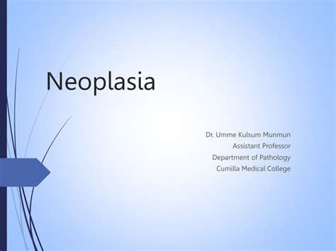 Pathology Lecture Neoplasia Pptx