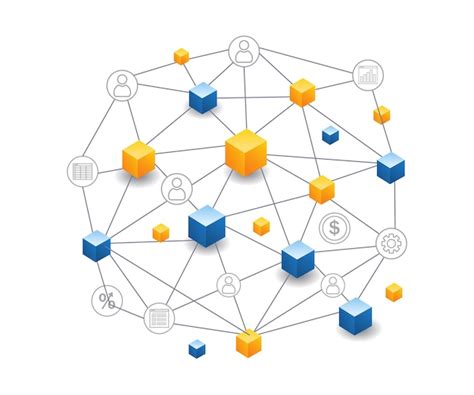 Premium Vector Blockchain Technology Business Network Analysis