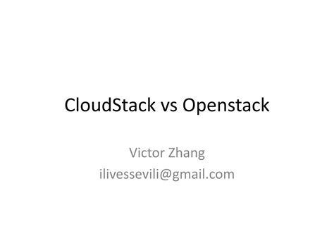 Cloudstack Vs Openstack Pdf
