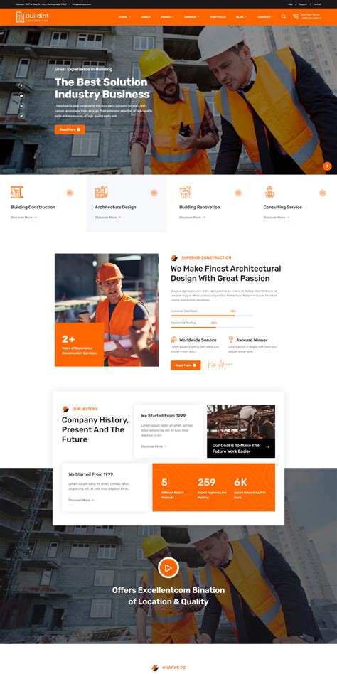 Buildint Construction And Building Wordpress Theme