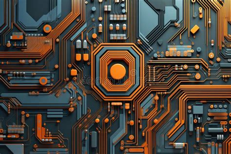 The Printed Circuit Board Of A Modern Computer Motherboard For Electronic Systems And Equipment