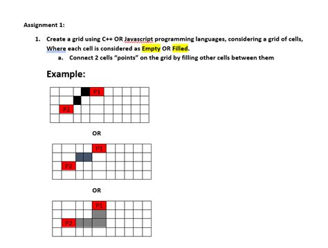 Solved Assignment 1 1 Create A Grid Using C OR Chegg Com