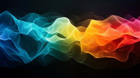 Colorful Abstract Waves Create Dynamic Visual Effect Blending Shades Of