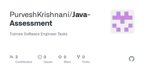 Github Purveshkrishnanijava Assessment Trainee Software Engineer Tasks