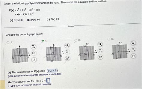 Solved Graph The Following Polynomial Function By Hand Then