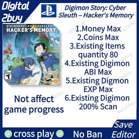 Digimon Story Cyber Sleuth Hackers Memory Save Editor Save Modding