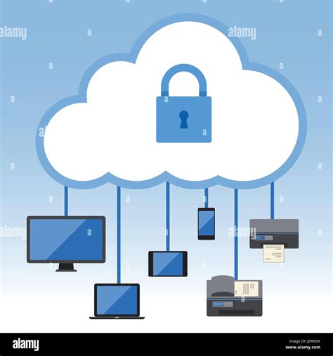 Big Data Cloud Computing Security Concept Stock Vector Image And Art Alamy