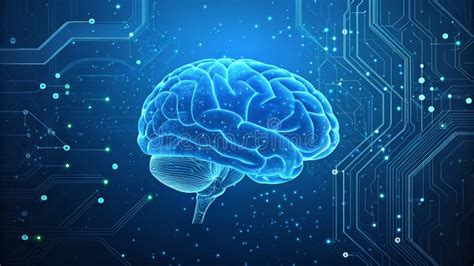 Digital Brain Circuitry And Neural Network Visualization Stock Illustration Illustration Of