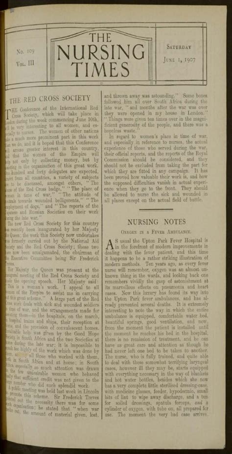 Issue 109 1907 06 01 Nursing Times