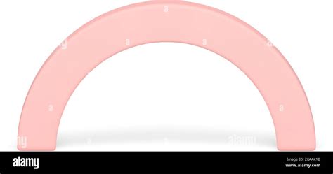 Pink Wide Archway Geometric Entrance Basic Foundation For Stage Presentation Realistic Vector