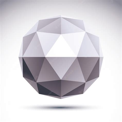 Premium Vector Abstract 3d Origami Polygonal Object Vector Geometric Design Element Clear Eps 8