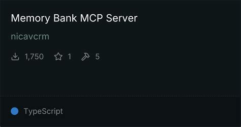 Memory Bank Mcp Server Glama