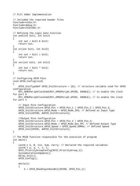 Full Adder Implementation Pdf
