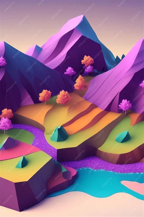 Premium Ai Image Abstract 3d Landscape Data Visualization Concept