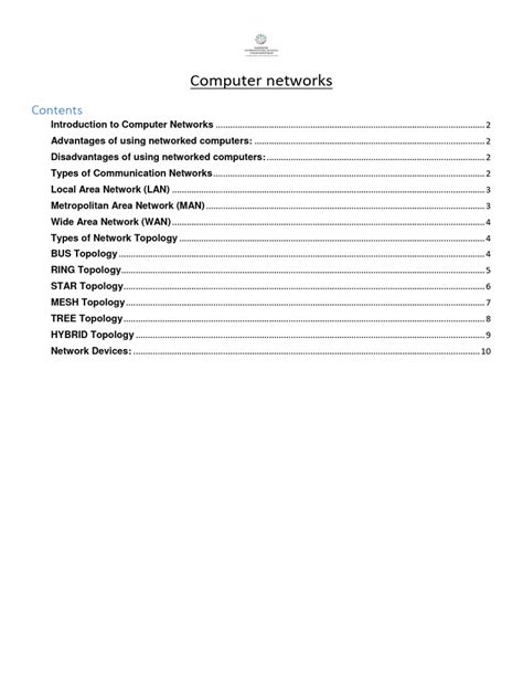computer networks pdf network topology computer network