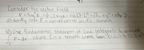 Solved Consider The Vector Field Given Answer A And B Chegg