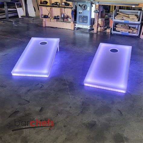 Light Up Led Cornhole Heavies Worlds First Light Up Cornhole Boards