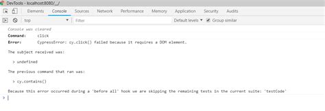 Promise Cypress Not Waiting For Before Block To Complete Stack Overflow