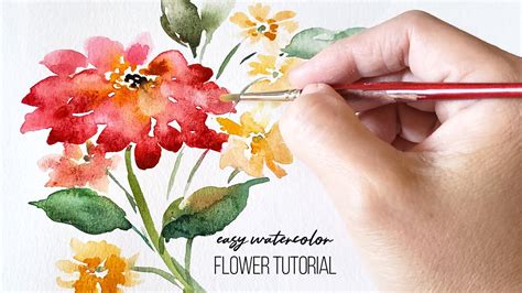Youtube Watercolor Flowers Tutorial At Harold Olmstead Blog