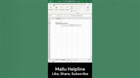 Master Excel Sequences Create Automatic Numbering In Seconds Excel Exceltips Excelshortcuts