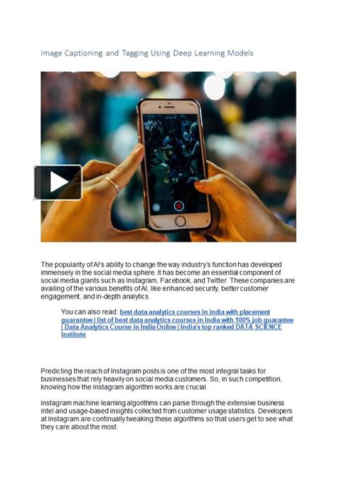 Image Captioning And Tagging Using Deep Learning Models Presentation