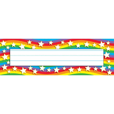 Teachersparadise Trend Star Rainbow Desk Toppers® Name Plates 36 Ct
