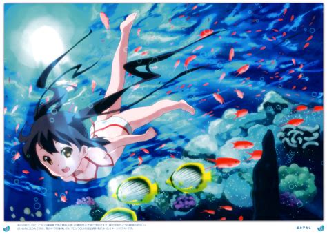 Safebooru Absurdres Barefoot Bikini Black Hair Brown Eyes Bubble