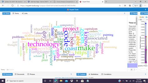 Corpus Analysis Sierras Digit Site