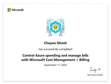Finished Microsoft Learn Course On Azure Costs And Billing Chayan Ghosh Posted On The Topic