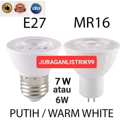 Jual Lampu Halogen Led Cob W E Mr Putih Warm White Lampu Spotlight Shopee Indonesia