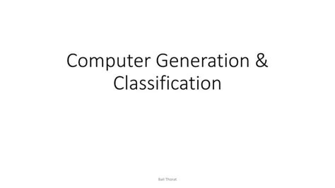 Computer Generation And Classification Pdf