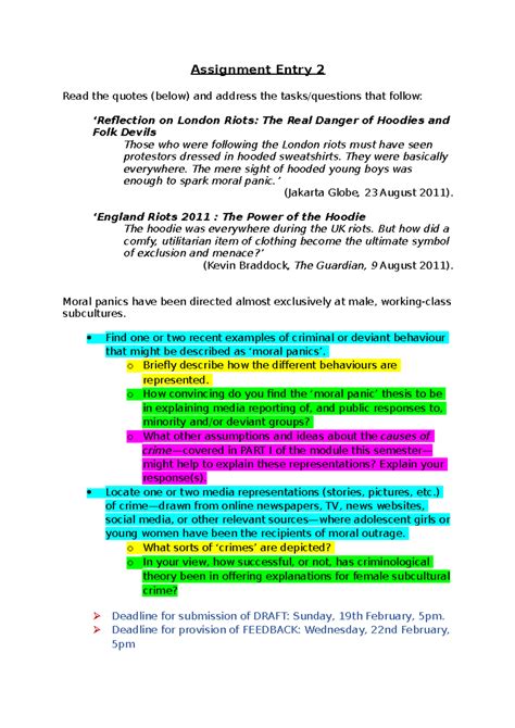 Cp Assignment Two Assignment Entry 2 Read The Quotes Below And