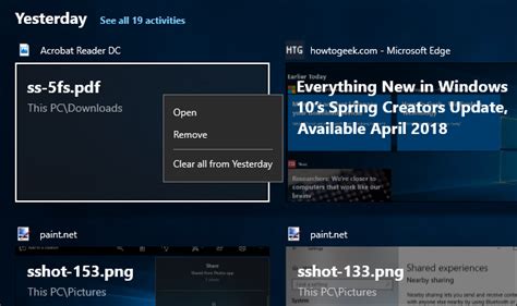 Clear Task View History Windows 10 Gangnimfa