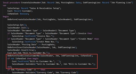 Event Request Codeunit 1002 Job Create Invoice
