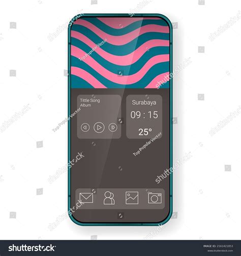 Home Screen Layout Mobile App Ui Stock Vector Royalty Free 2161421853 Shutterstock