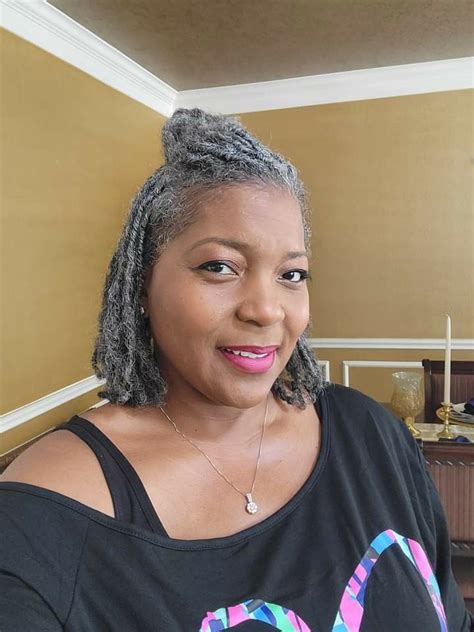 Natural Gray Hair Natural Hair Updo Natural Hair Styles Short Locs