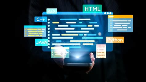 Futuristic Concept Of Coding And Programming With Computer Codes