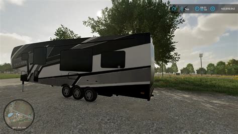 Voltage 5th Wheel Toy Hauler Camper V1 0 Fs22 Mod Farming Simulator