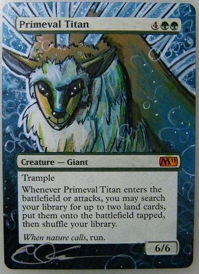 Mtg Altered Primeval Titan Forest Spirit By Claarbar On Deviantart