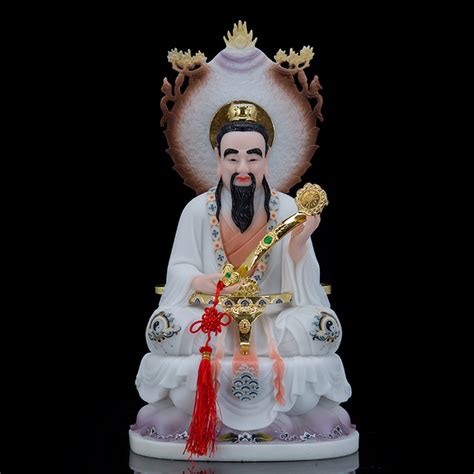 White Marble Sanqing Taoist Statue Taishang Laojun Moral Spiritual Treasure Yuanshi Tianzun