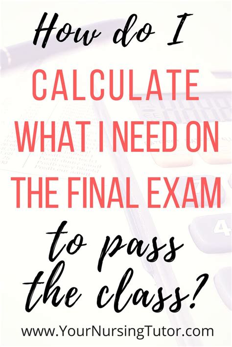 How To Calculate The Final Exam Grade You Need To Pass Your Class Exam Teaching Critical