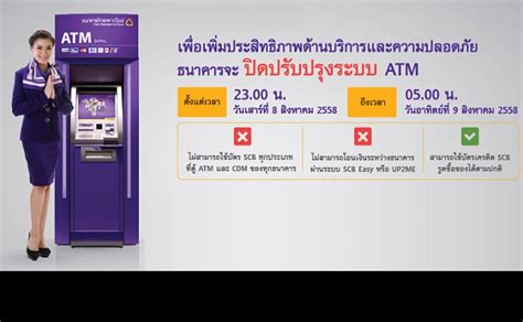 ธนาคารไทยพาณิชย์ปิดปรับปรุงระบบ Atm ชั่วคราว ทั่วประเทศ