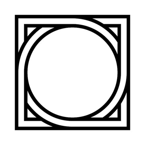 Premium Vector Geometric Shape Pattern Circle Inscribed In A Square
