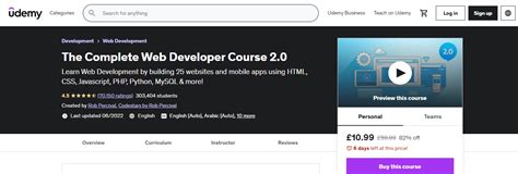 the complete web developer course 2 0 uk education blog
