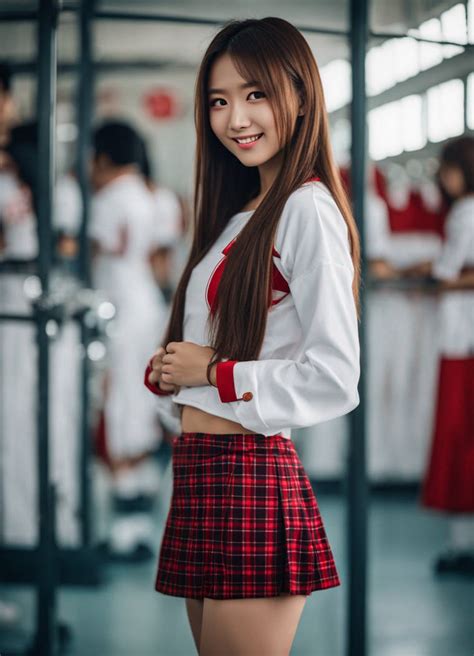 Shy Japanese Cheerleader Girl In Mini Skirt By Smartllama On Deviantart