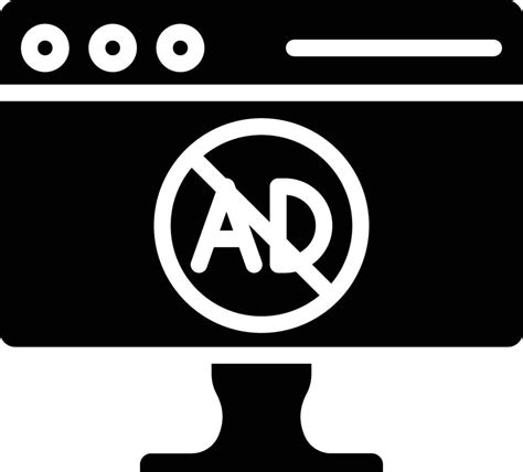 Ad Blocker Glyph Icon 51440525 Vector Art At Vecteezy
