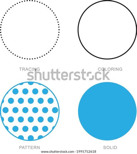 Tracing Coloring Pattern Solid Shape Concept Rectangle Learning
