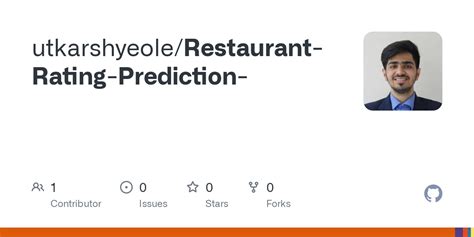 Github Utkarshyeolerestaurant Rating Prediction