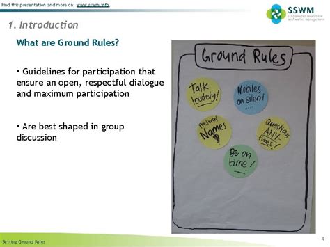 Setting Ground Rules Naomi Radke Seecon International Gmb